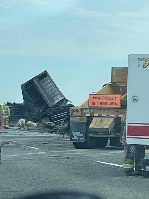 BREAKING: Major Accident Involving Construction Truck and Pig Hauler ...